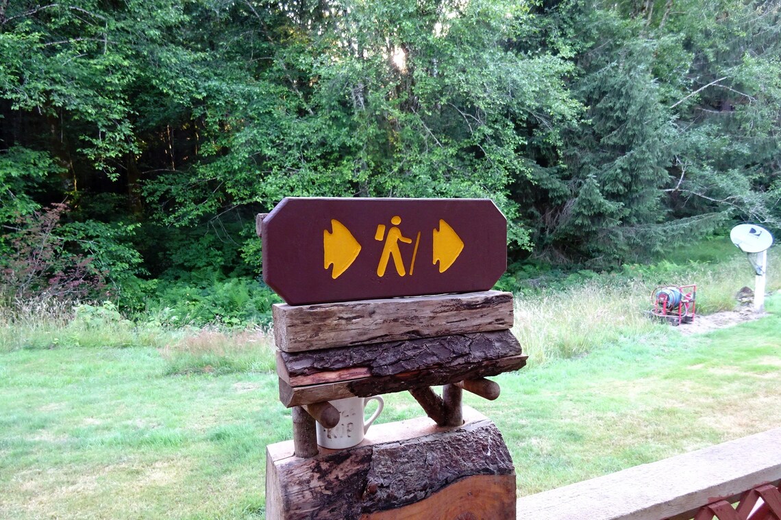 Arrowhead Directional Backpacker Sign Park Style Path Trail - Etsy