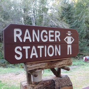 RANGER STATION Sign With Ranger Symbol for In/outdoor Cabin Lodge ...