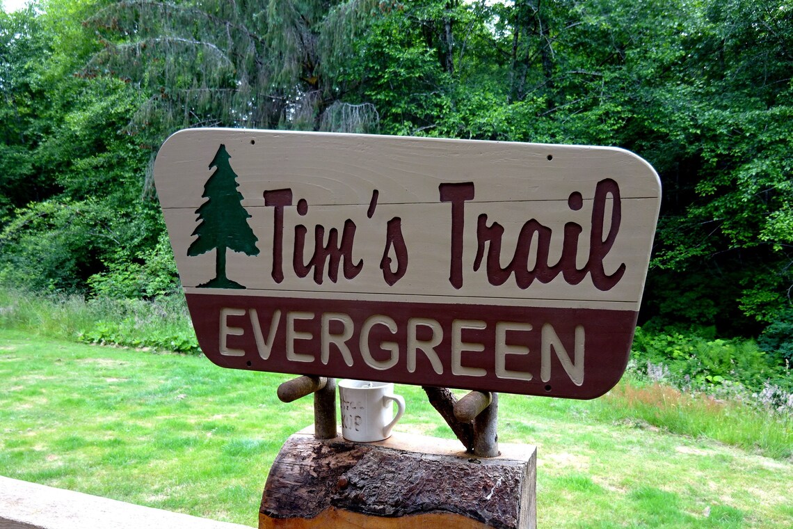 Memorial With School Name Sign Forest Service Park Style Trail - Etsy
