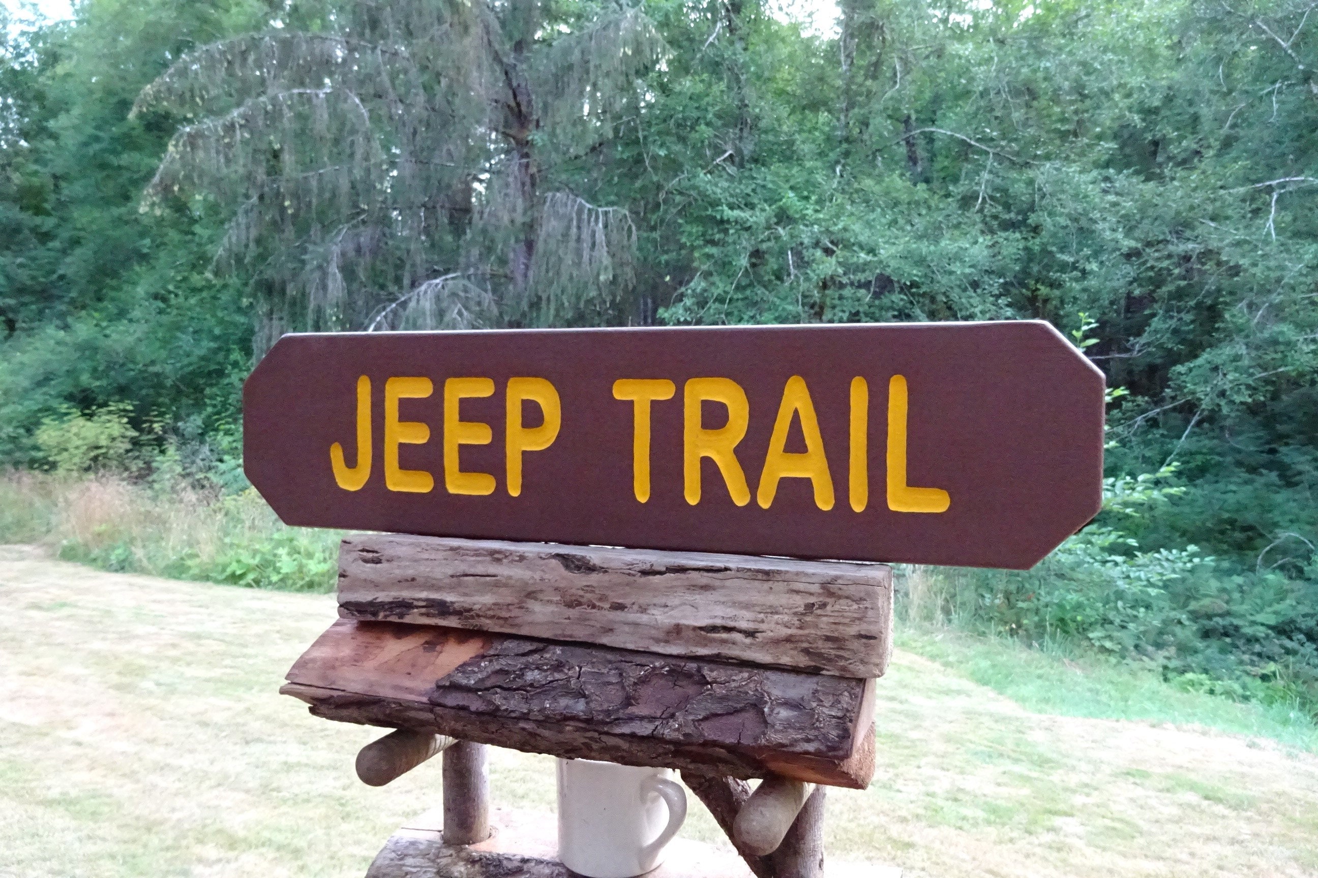 JEEP TRAIL Handmade Park Style off Road Path Trail Road Cabin Refuge ...