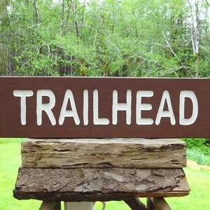 TRAILHEAD Sign National & State Park Trail Road Home Cabin Lodge ...