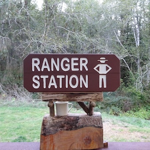 RANGER STATION Sign With Ranger Symbol for In/outdoor Cabin Lodge ...