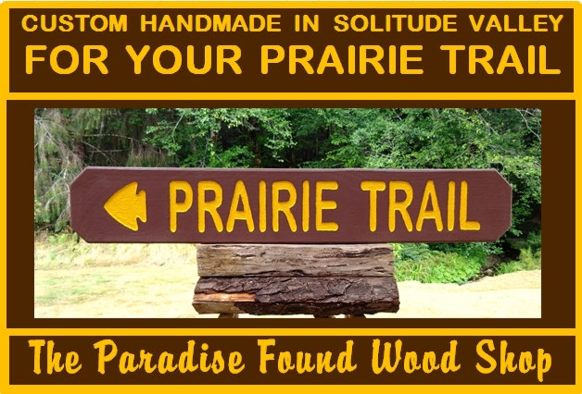National Park Style Trail Sign PRAIRIE TRAIL. Park Campground - Etsy