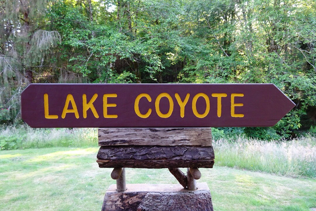 LAKE COYOTE Scenic Area Direction Arrow Sign Park Trail Road - Etsy