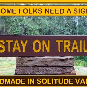TRAIL OR PATH Style Park Sign, for Your Trail Path Yard Cabin Lodge ...