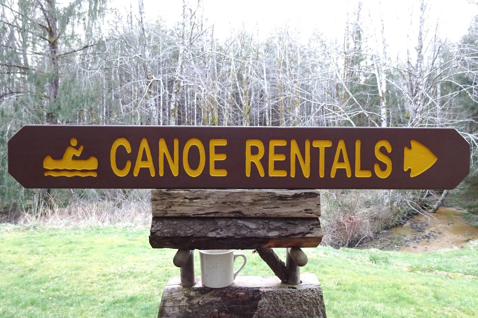 CANOE RENTAL Sign National Park Style Trail Road Lodge - Etsy