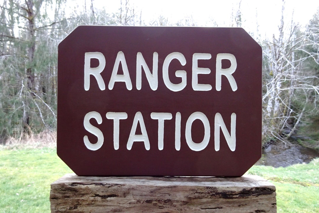 National Park Style RANGER STATION Sign, for In/outdoor Trail Street ...
