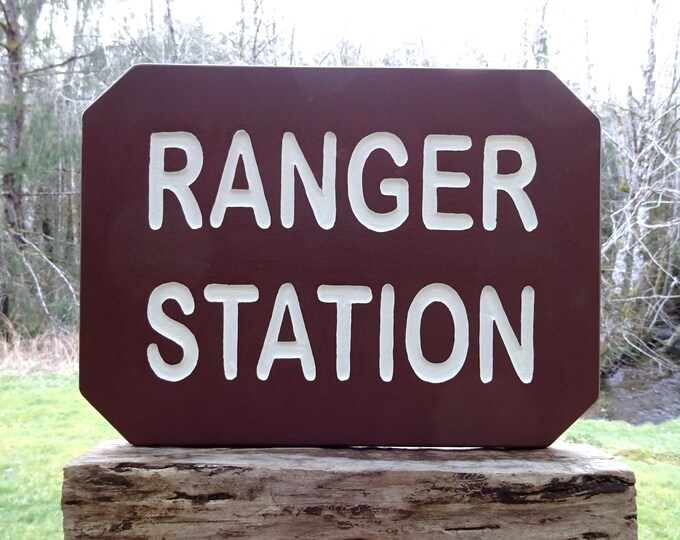 National Park Style RANGER STATION Sign, for In/outdoor Trail Street ...