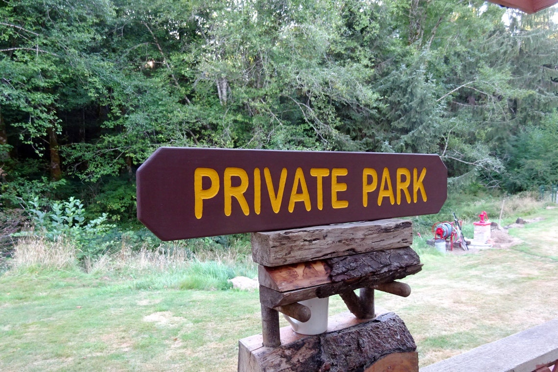 PRIVATE PARK Vintage Style Property Sign for Your Trail Road - Etsy