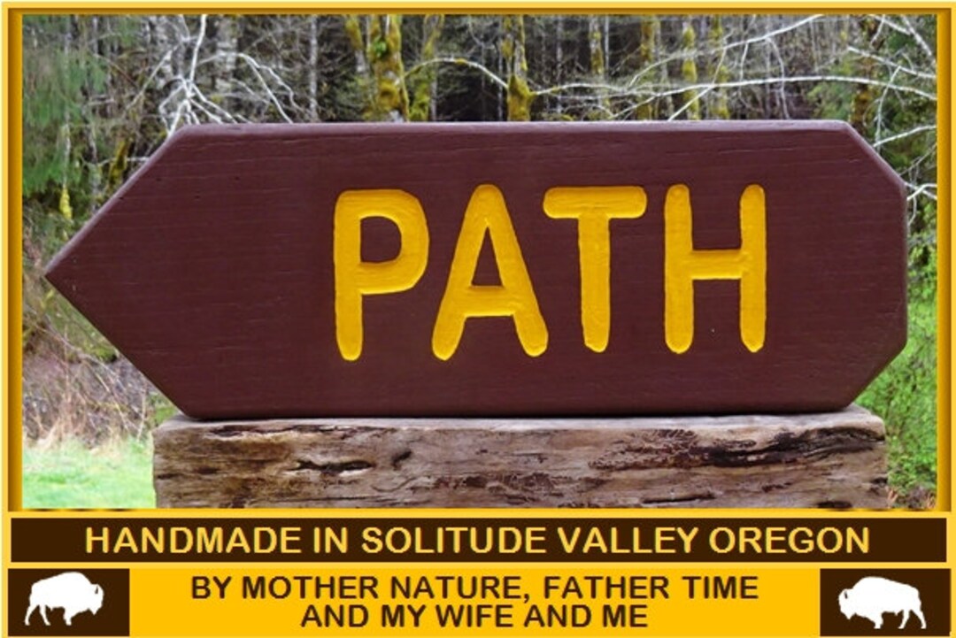PATH Trail Arrow Sign, National Park Service Campground Cabin Lodge ...