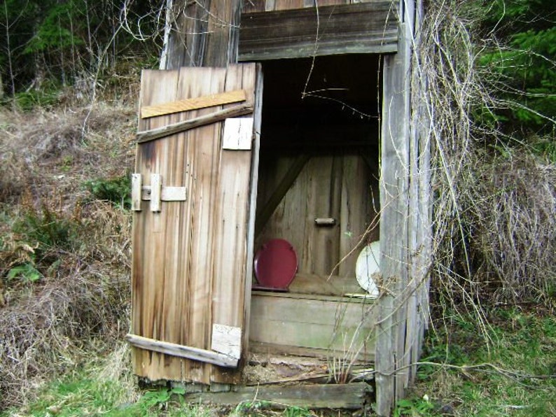 Primitive Outhouse Sign LIBRARY. on Old Growth Virgin Western - Etsy