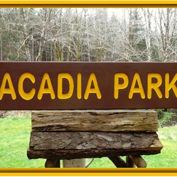 Acadia National Park Trail Sign - Etsy