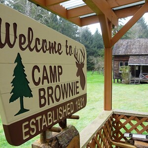 CAMP NAME With Est Date, Forest Service Park Welcome Road Cabin Lodge ...