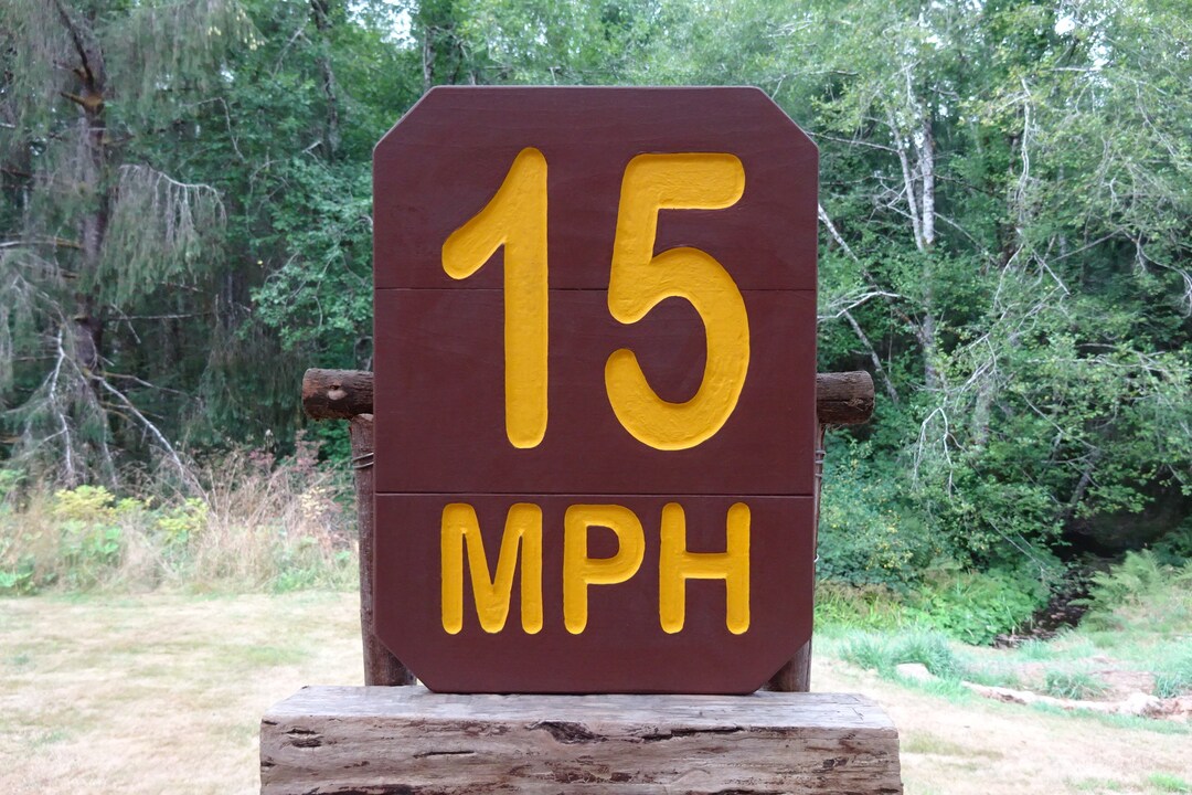 15 MPH SPEED LIMIT Sign, Park & Forest Service Style Path Trail Road ...