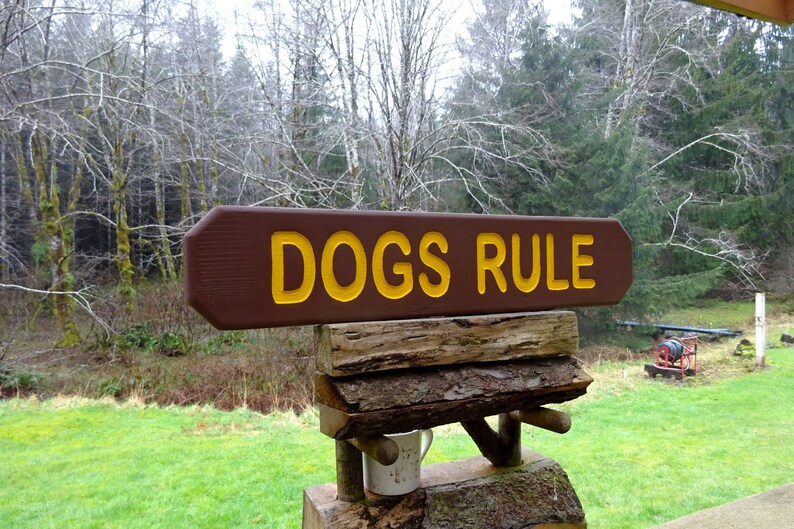 DOGS RULE Animal Shelter Sign Park Service Style Path Trail - Etsy