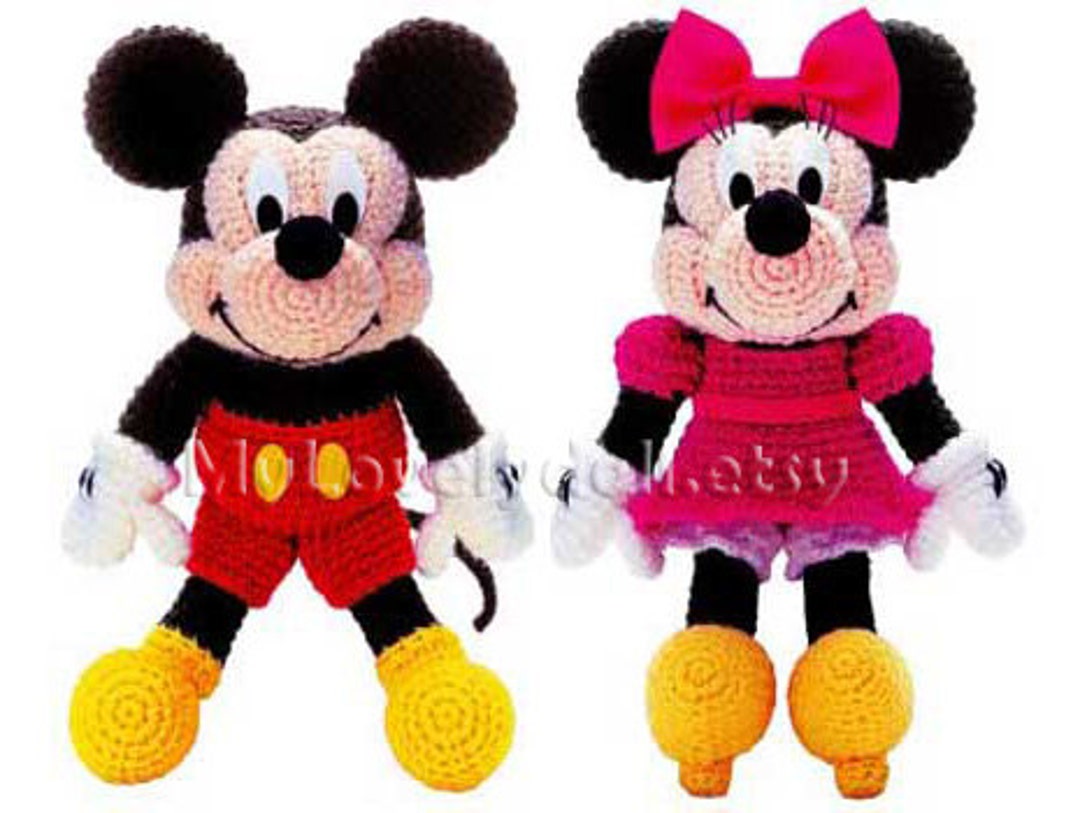 Mickey Mouse & Minnie Mouse Amigurumi Crochet PDF Pattern in English - Etsy