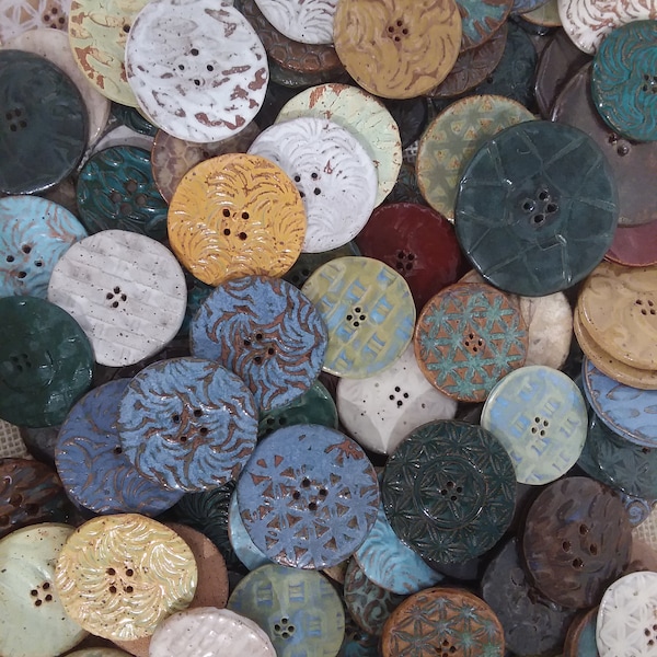 Ceramic Buttons 2 Inch - Etsy