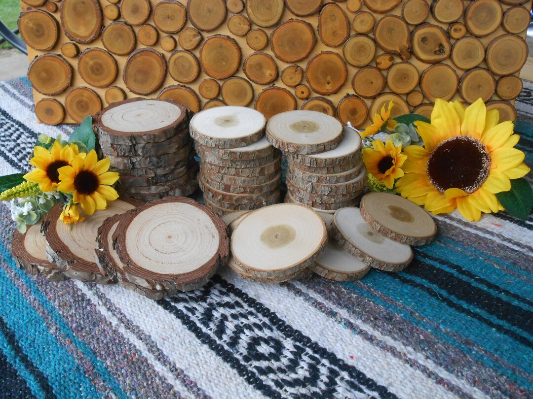 60 Plus Rustic Wood Slices, Mixed Variety Wood Slices. - Etsy