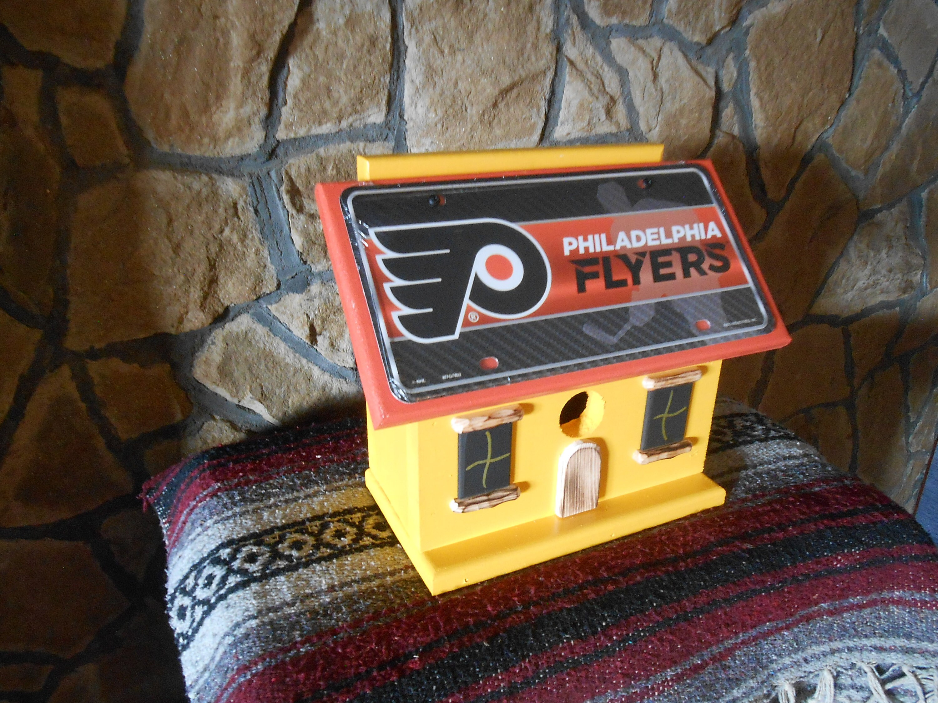 Philadelphia Flyers license plate Bird House unique | Etsy