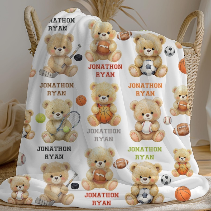 Sports Bear Nursery Bedding - Etsy