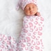 Baby Girl Swaddle Blanket Pink Leopard Print Swaddle Blanket Knot Baby ...