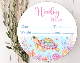 Sea Turtle Birth Sign - Etsy