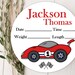 Baby Boy Birth Stat Name Sign Race Car Boy Baby Sign Custom Baby Name ...