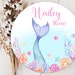 Mermaid Name Sign Baby Girl Birth Name Sign Girl Wall Decor Baby Sign ...