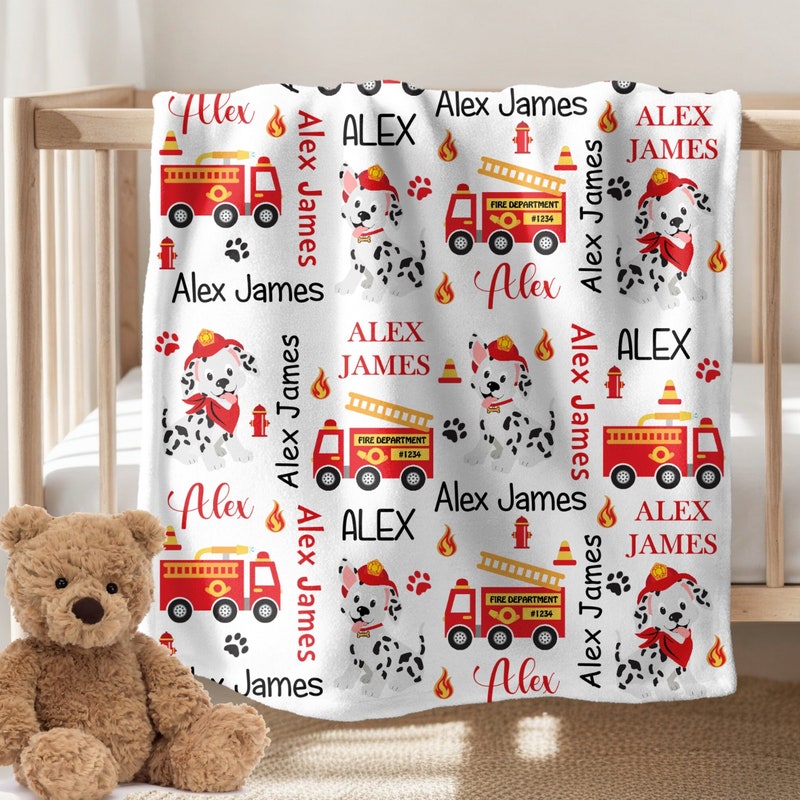 Fire Truck Blanket - Etsy