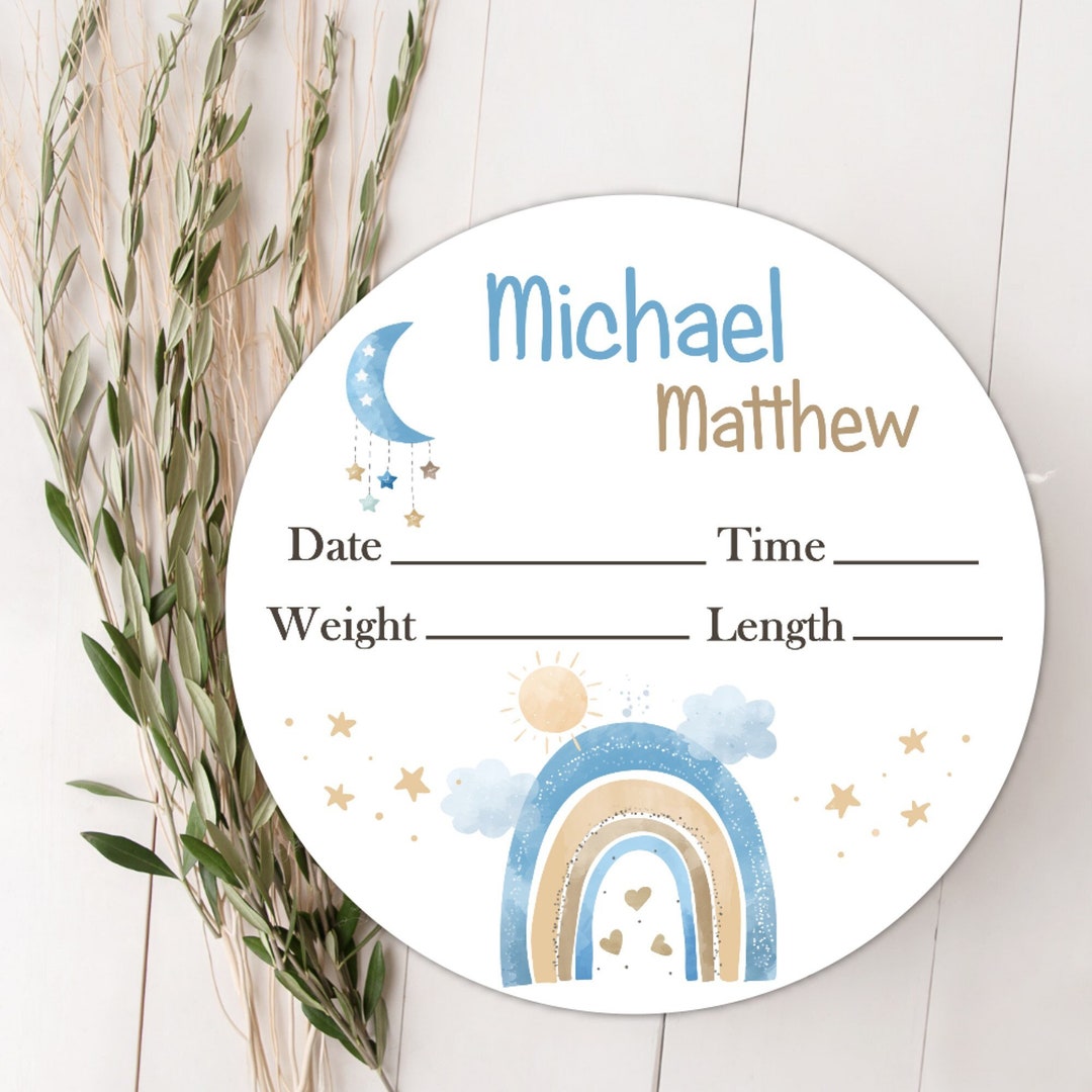Baby Boy Birth Stat Sign Personalized Baby Sign Fresh 48 Custom Baby ...