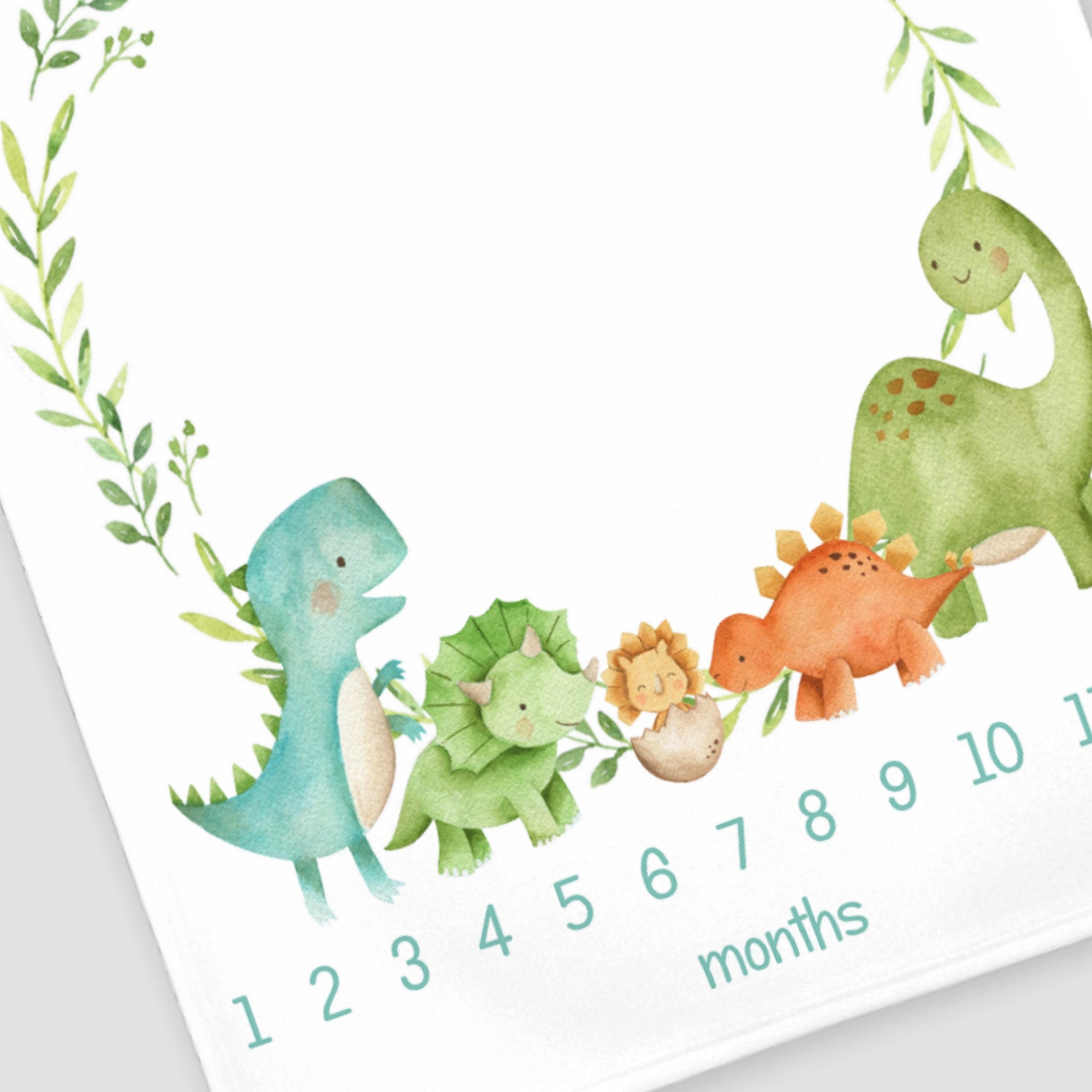 Dinosaur Baby Boy Milestone Blanket Dinosaur Monthly Blanket - Etsy