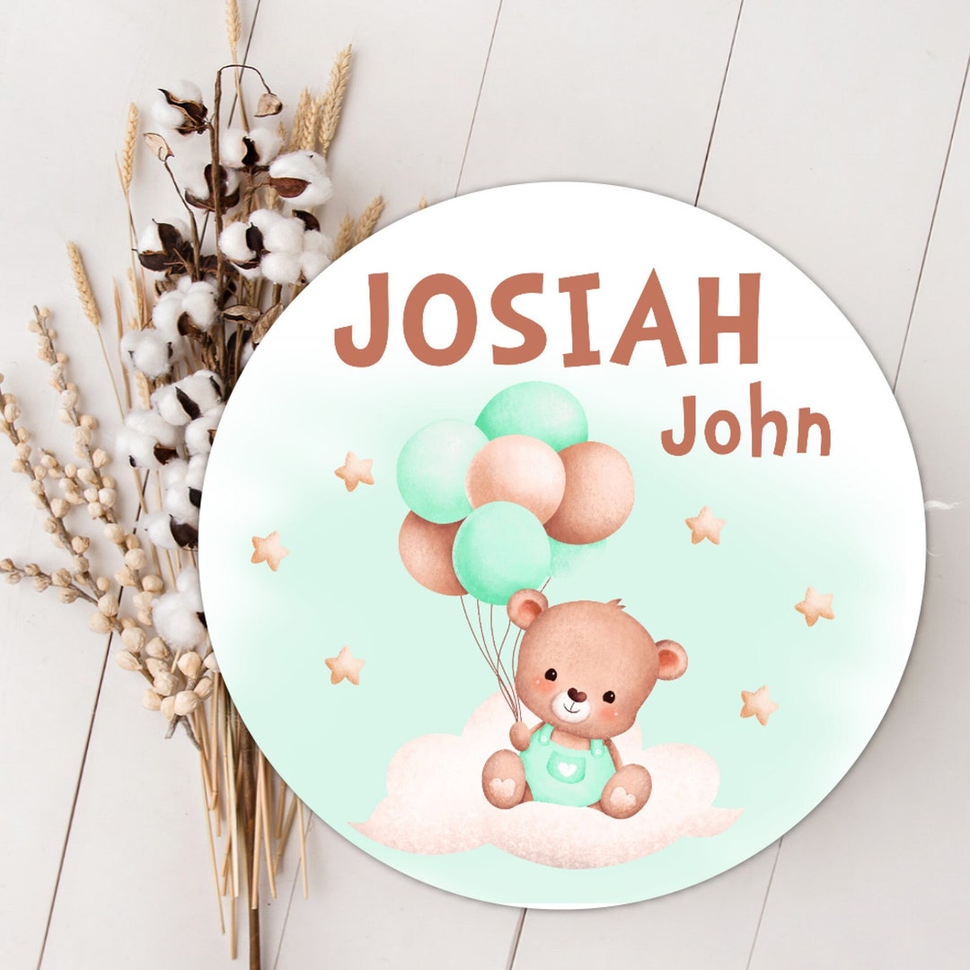 Teddy Bear Wood Sign Personalized Baby Sign Custom Baby Wood Sign Birth ...