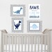 Dinosaur Baby Boy Nursery Art Blue RAWR Means I Love You in - Etsy