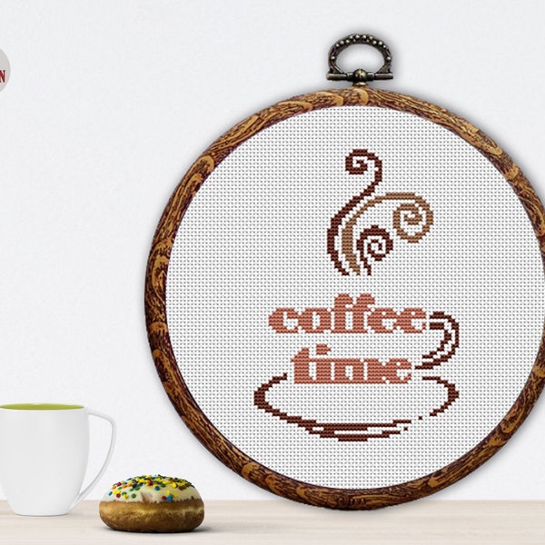 Coffee Cross Stitch - Etsy