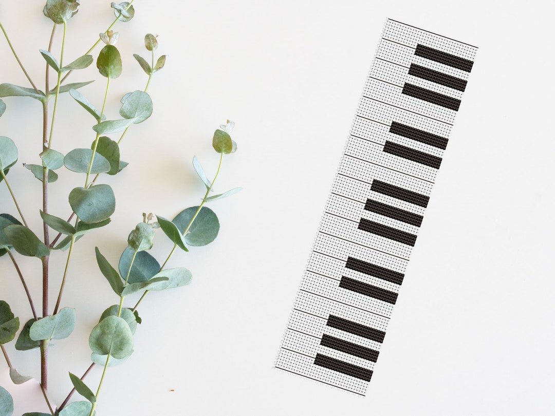 Piano Bookmark Cross Stitch Pattern Music Instrument - Etsy