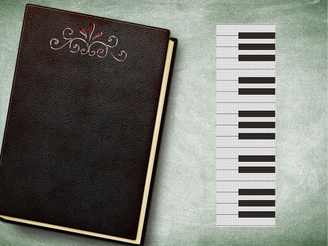 Piano Bookmark Cross Stitch Pattern Music Instrument - Etsy