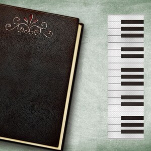 Piano Bookmark Cross Stitch Pattern Music Instrument - Etsy