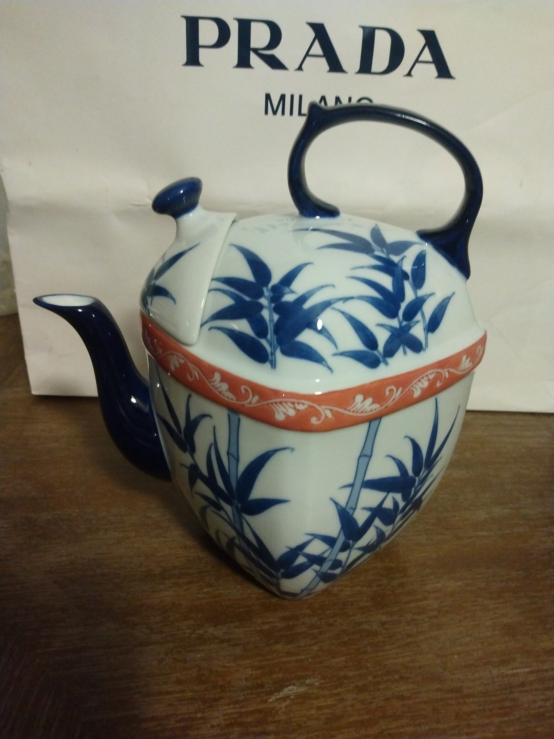 Blue and White Floral Teapot - Etsy