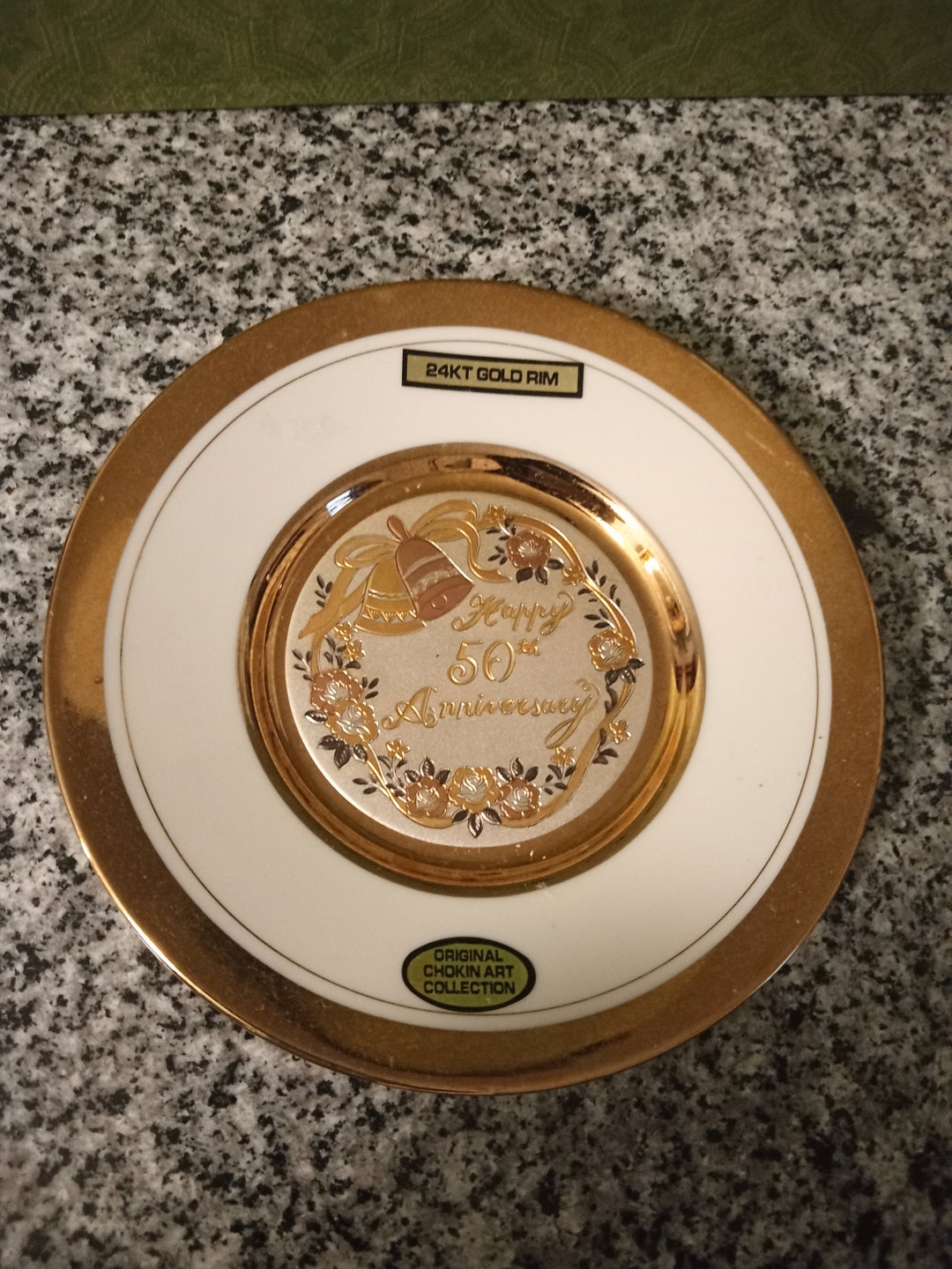 Original Chokin Collection 50 Anniversay Plate, 24 Karat Gold - Etsy