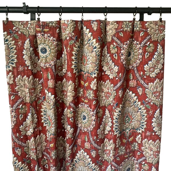 Red Curtains - Etsy
