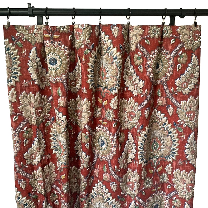 Red Curtains - Etsy