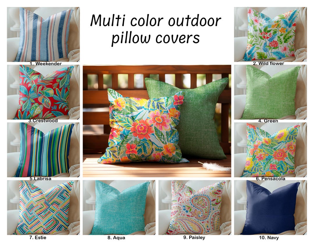 Tropical Outdoor Pillow Covers, Floral Decorative Throw Pillow ...