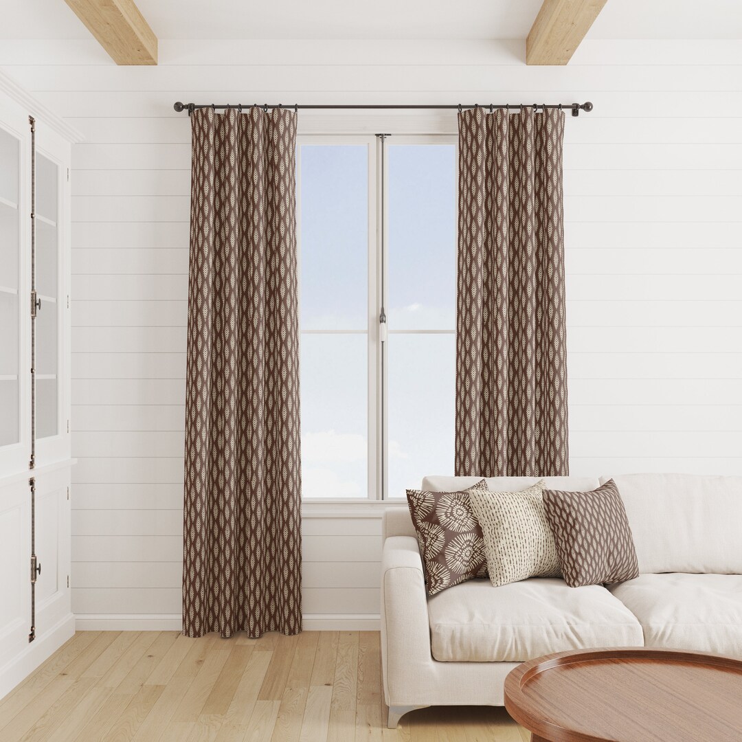 Scott Living Dark Brown Curtains, Chocolate Brown Curtain Panels, Brown ...