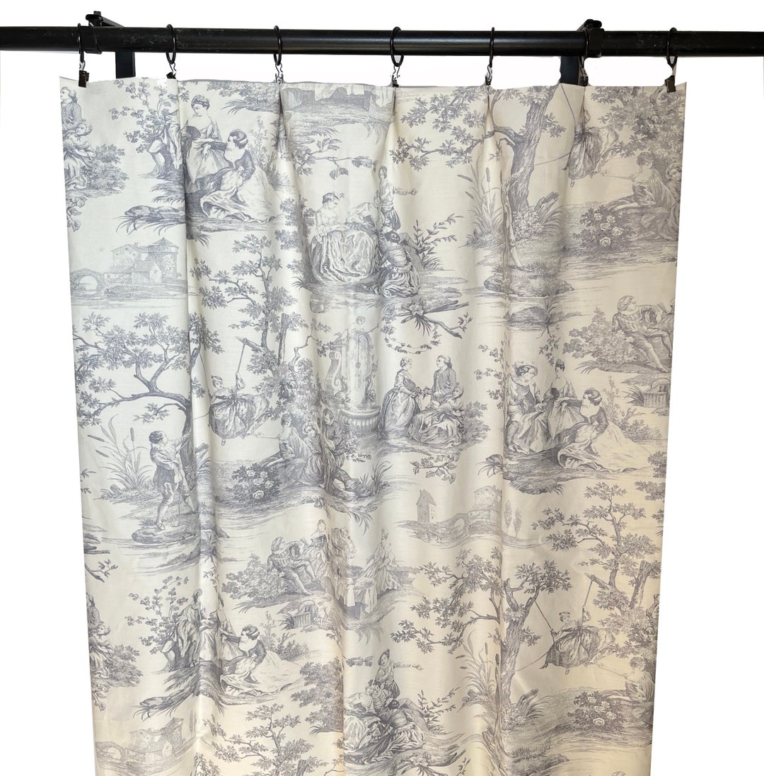 Waverly Idyllic Toile Curtain Panels, Pastorale Toile Duck Curtains ...