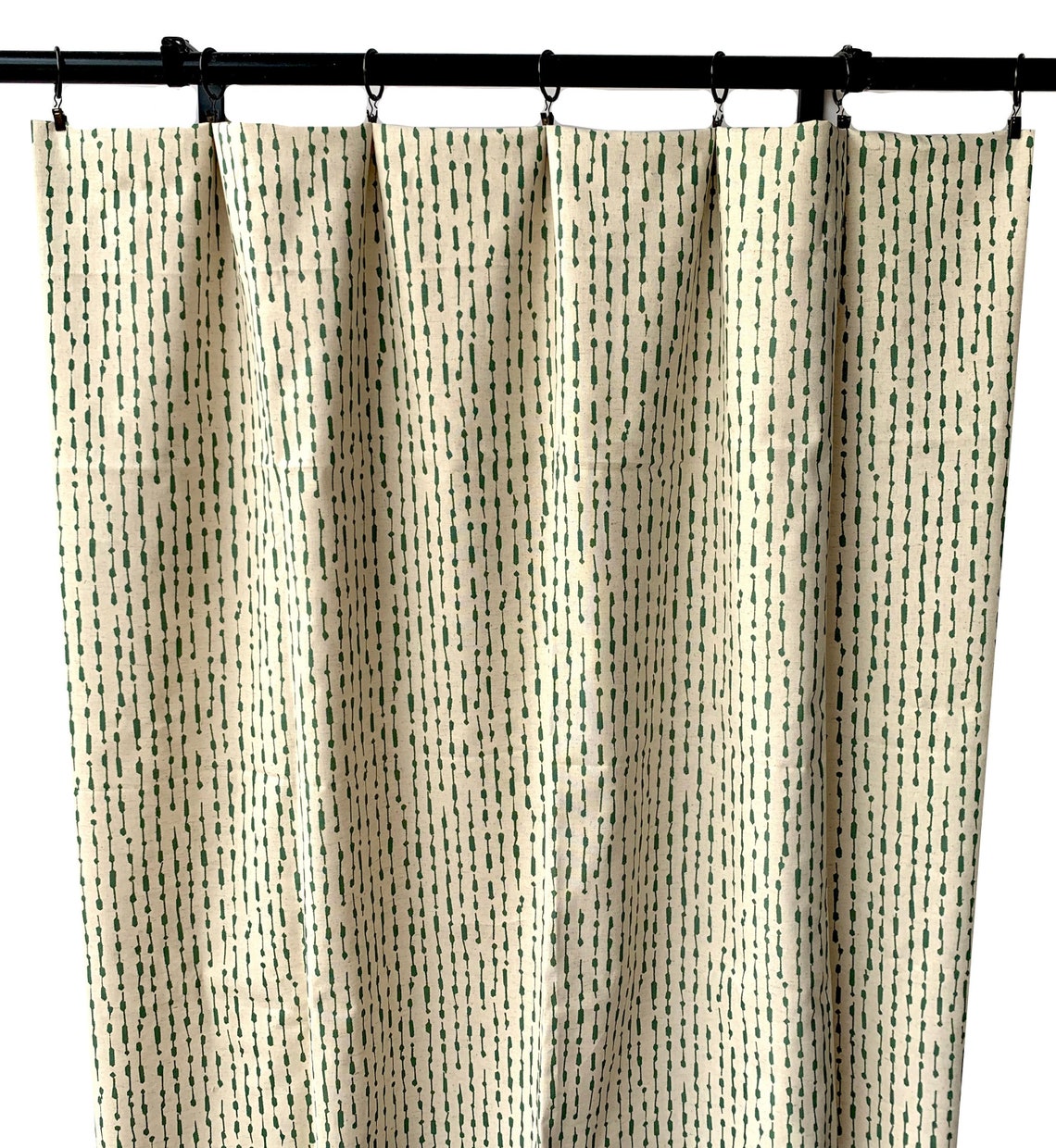 Scott Living Curtains Dark Green Dot Curtains 2 Curtain | Etsy