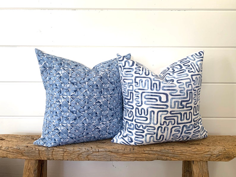 Angela Harris Designer Pillow Covers Watercolor Indigo Navy - Etsy