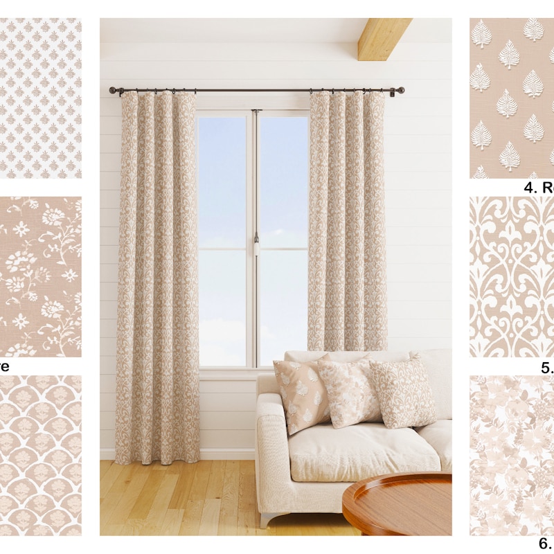 Dusty Rose Curtains - Etsy