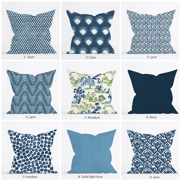 Dark Blue Pillow - Etsy