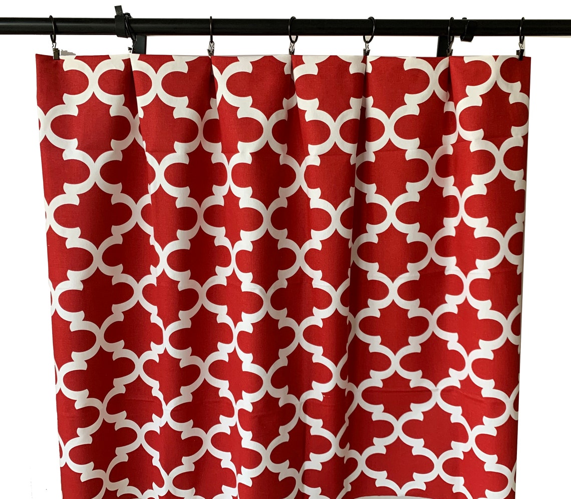 Lipstick Red Curtains Red Curtains 2 Curtain Panels - Etsy