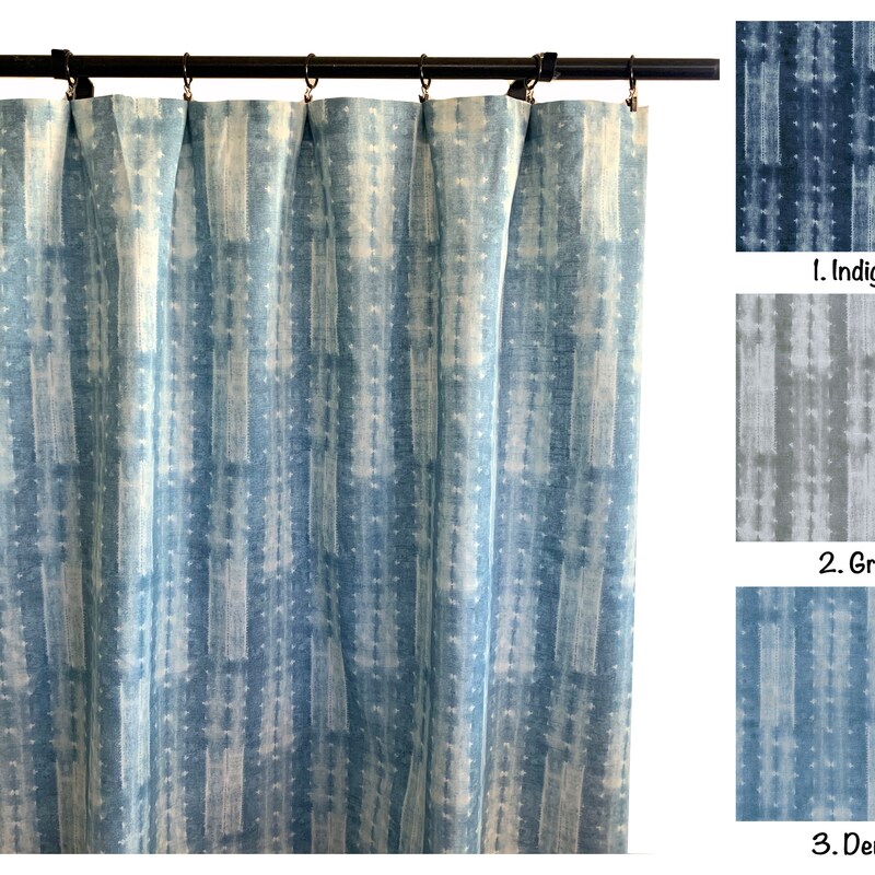Indigo Curtains - Etsy